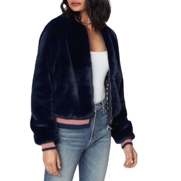 MOTHER | Jackets & Coats | Mother Denim Wmns Sthe Letterman Faux Fur ...